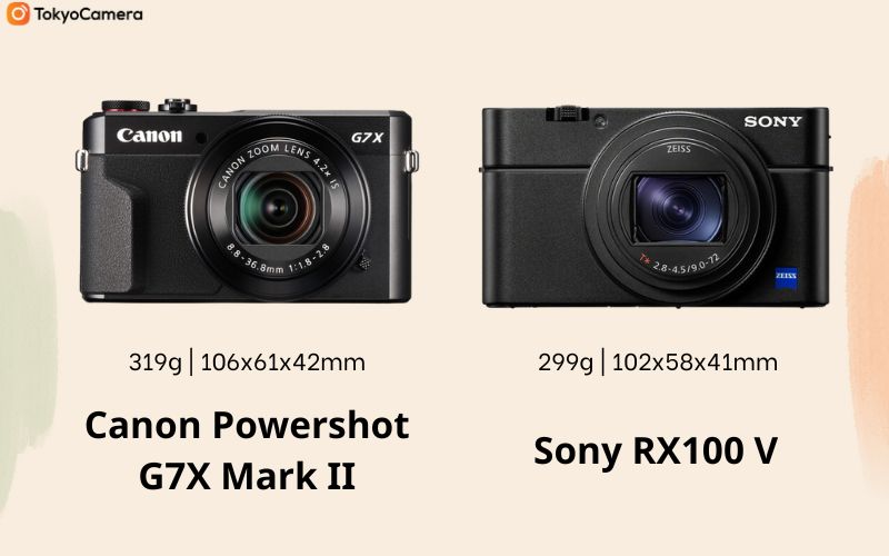Canon Powershot G7X Mark II Vs Sony RX100 V - Siêu Nhỏ Gọn